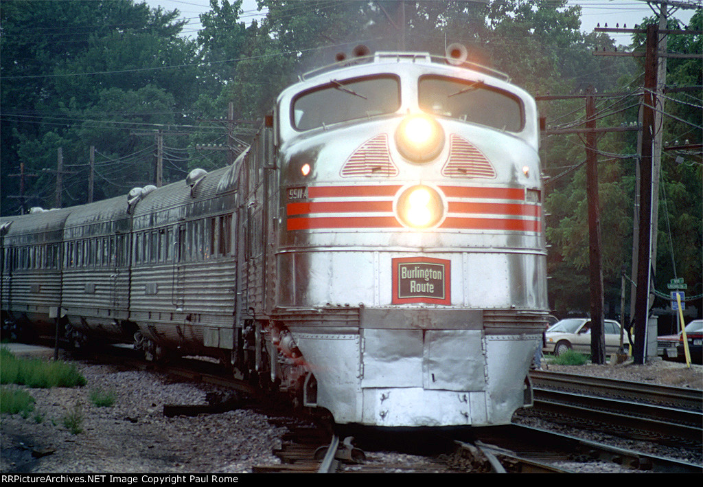 CB&Q 9911A, Silver Pilot and the Nebraska Zephyr, on the CNW